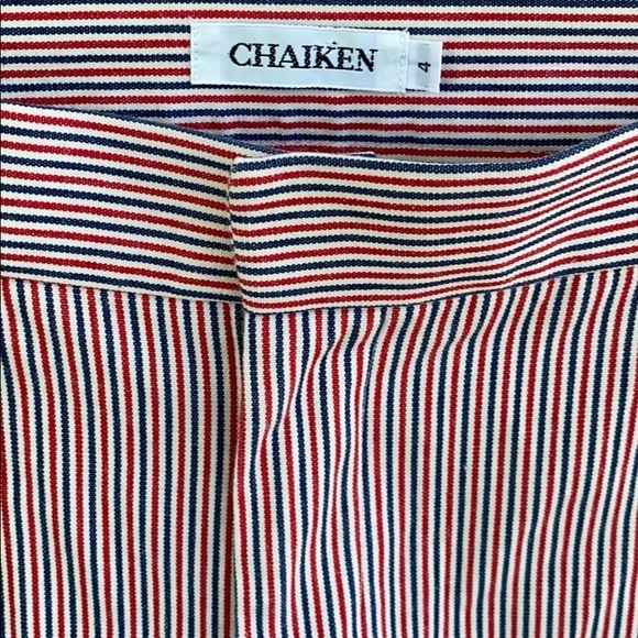 Chaiken | Pants & Jumpsuits | Rare Chaiken Red White Blue Striped Pants ...